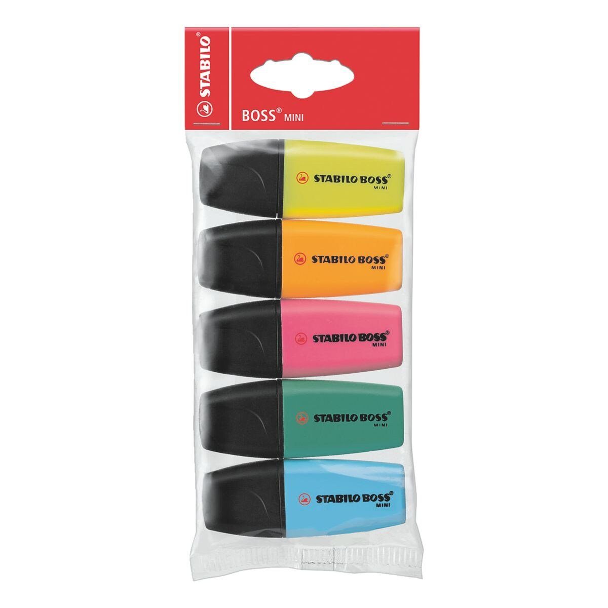 STABILO Marker Mini, (5-tlg), Textmarker im Miniformat