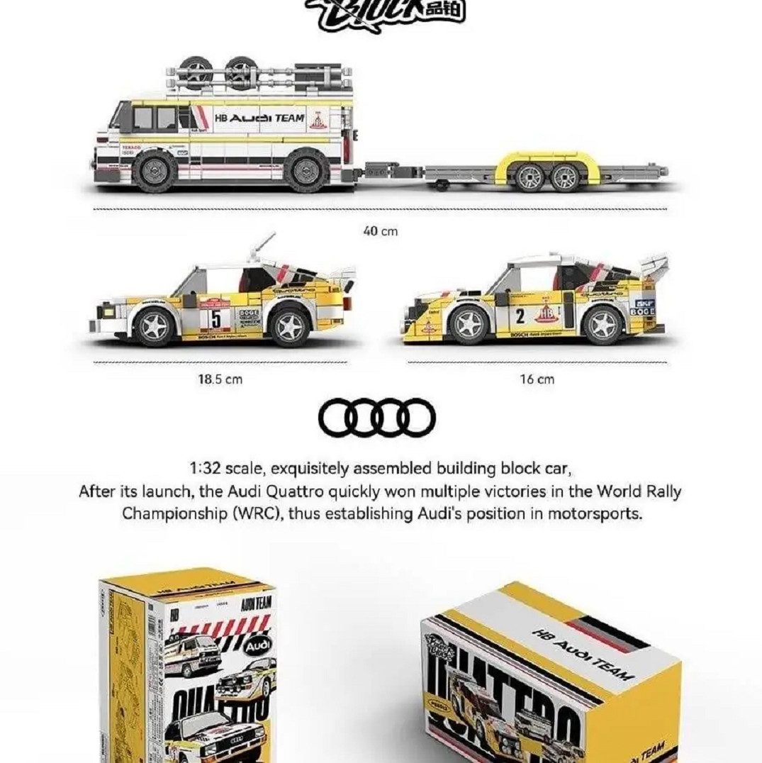 Happy Build Bole Brick PB8812 Power Block Audi Sport Quattro S1 Mini ...