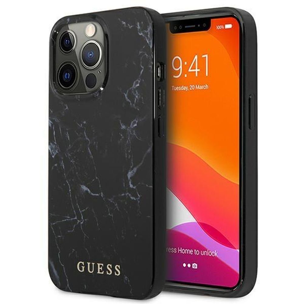 Guess Handyhülle Guess GUHCP13LPCUMABK iPhone 13 Pro / 13 6.1" schw