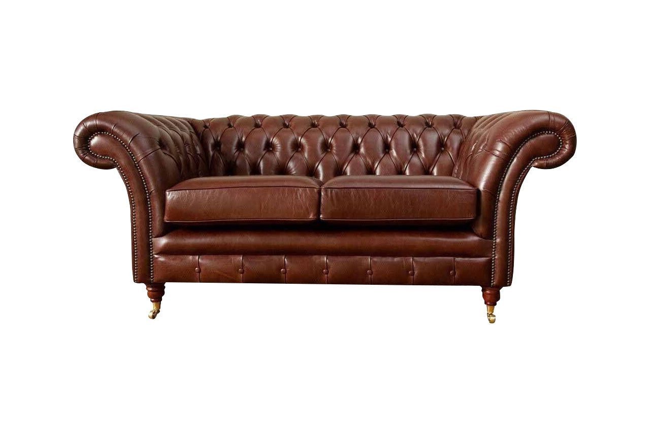 Xlmoebel Sofa Chesterfield Sofa Polster Leder Sitzmöbel Braune