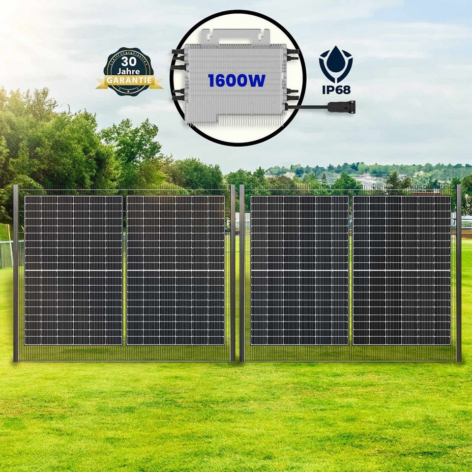 Solar Hook Etm Solaranlage 2000w Bifazial Solarzaun Set Mit Deye 1600w