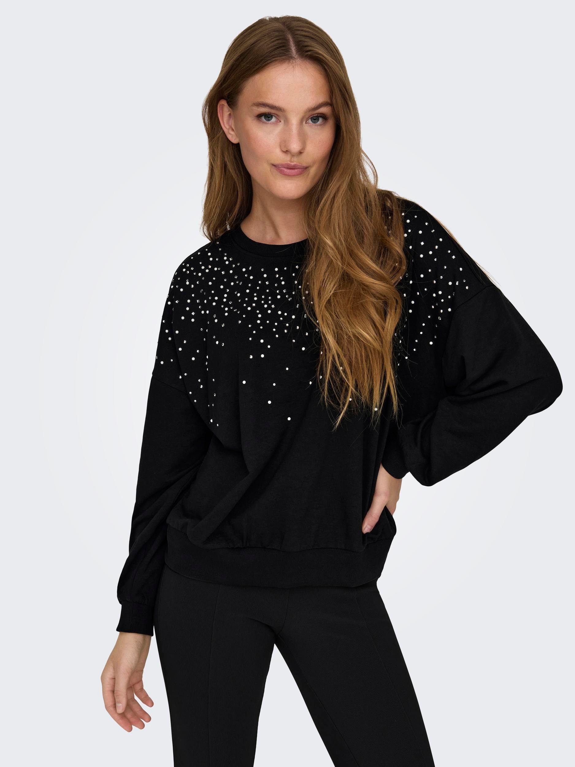 ONLY Sweater ONLKALLI PEARLS LS SWEAT CS SWT EX., Aus elastischer ...