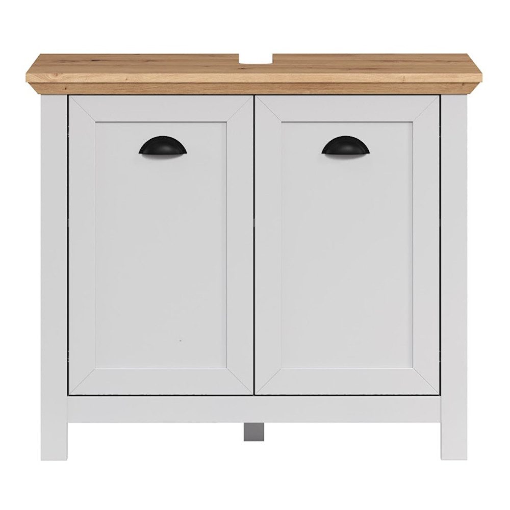 Lomadox Waschbeckenschrank Licata 19 Badezimmer In Lichtgrau Mit