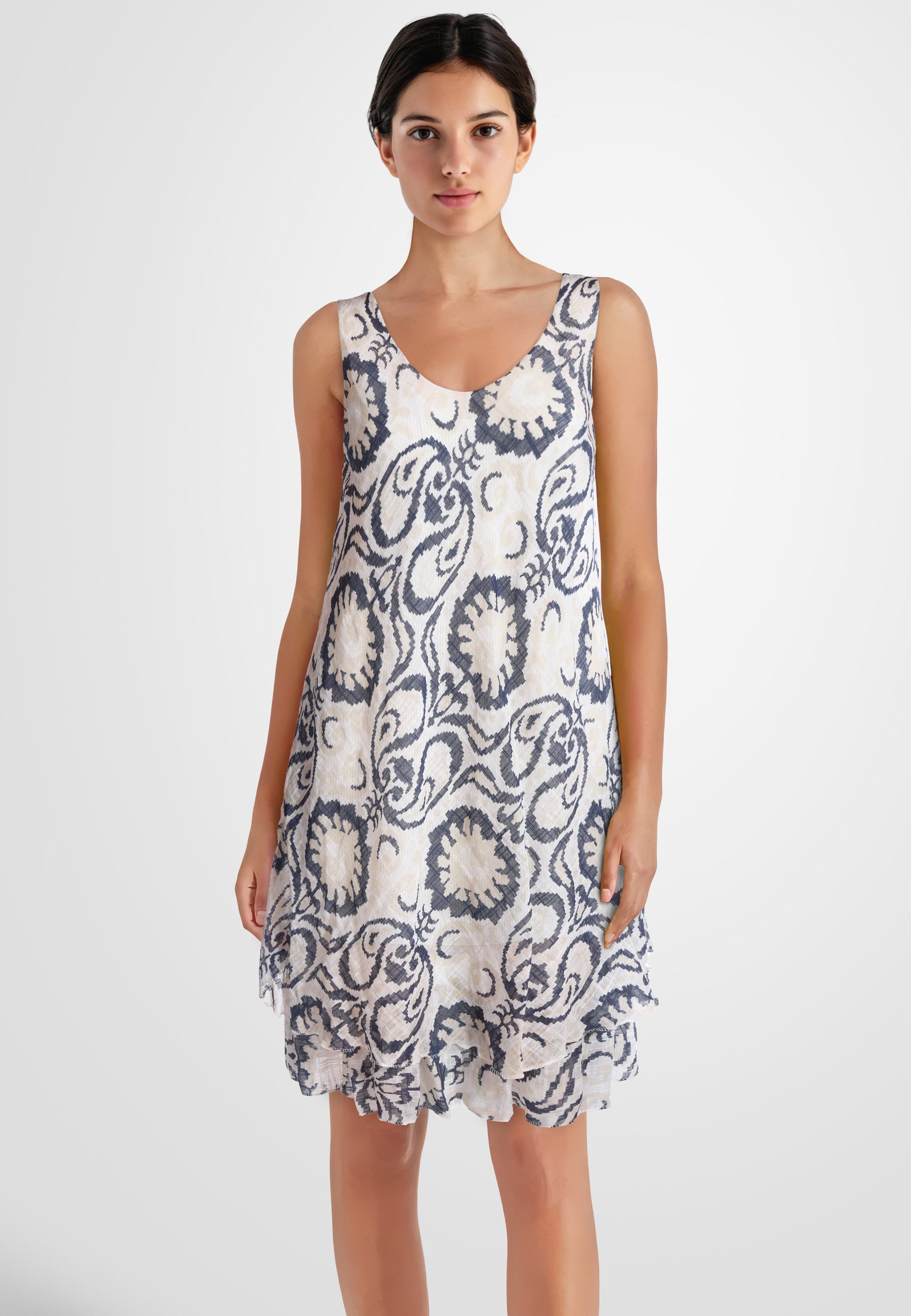 Pekivessa Sommerkleid Trägerkleid V Ausschnitt Vorne Und Hinten