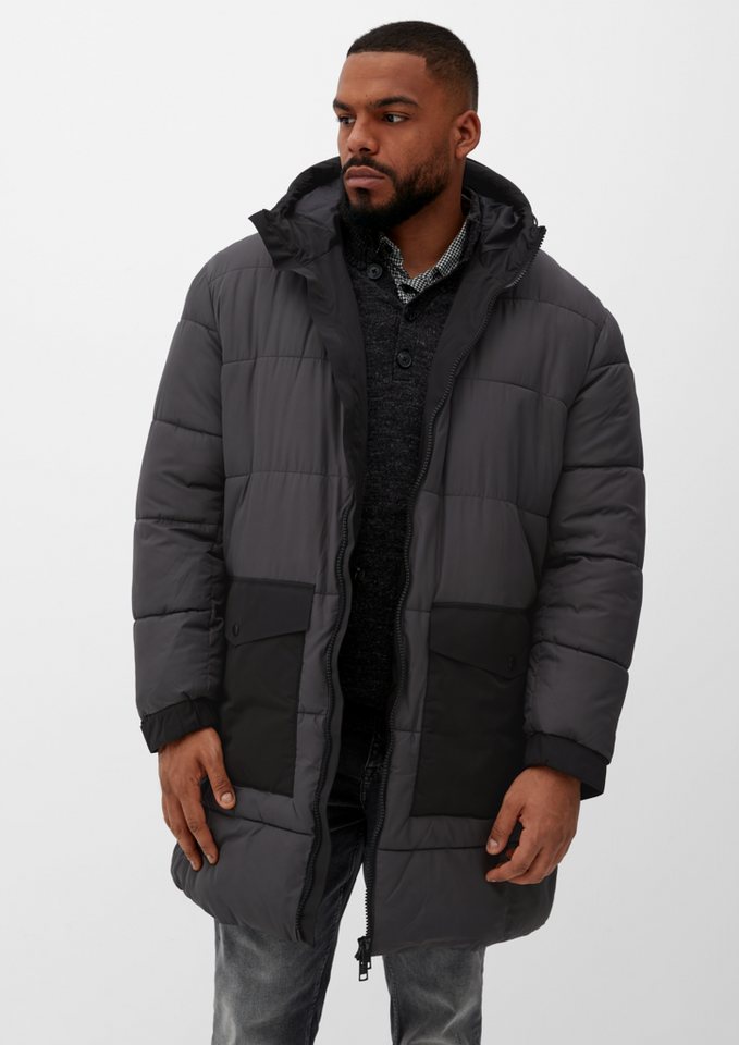S Oliver Outdoorjacke Warm Wattierter Steppmantel Mit Pattentasche