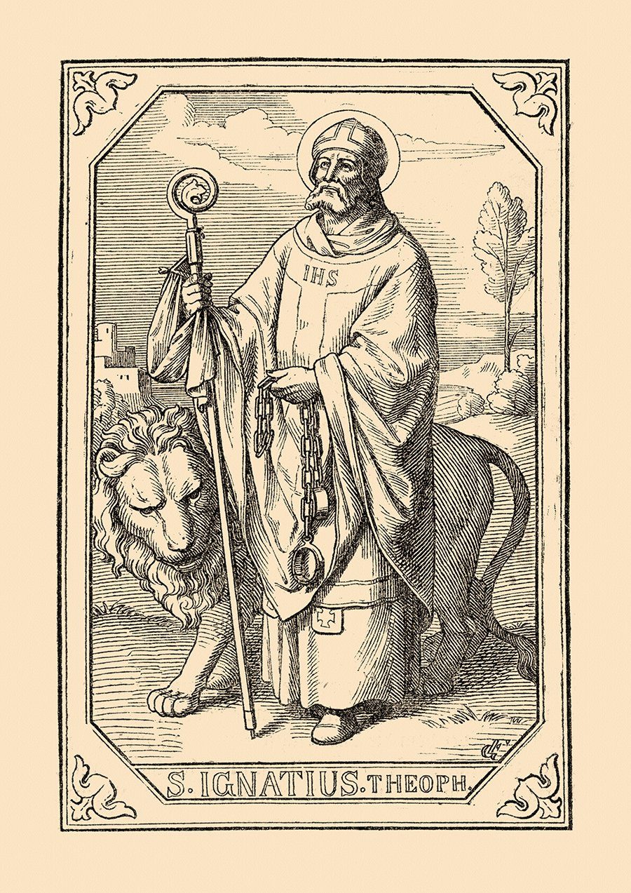 Kunstdruck Der heilige Ignatius von Antiochia Theophorus Holzstich Sankt A4 1024, (1 St)