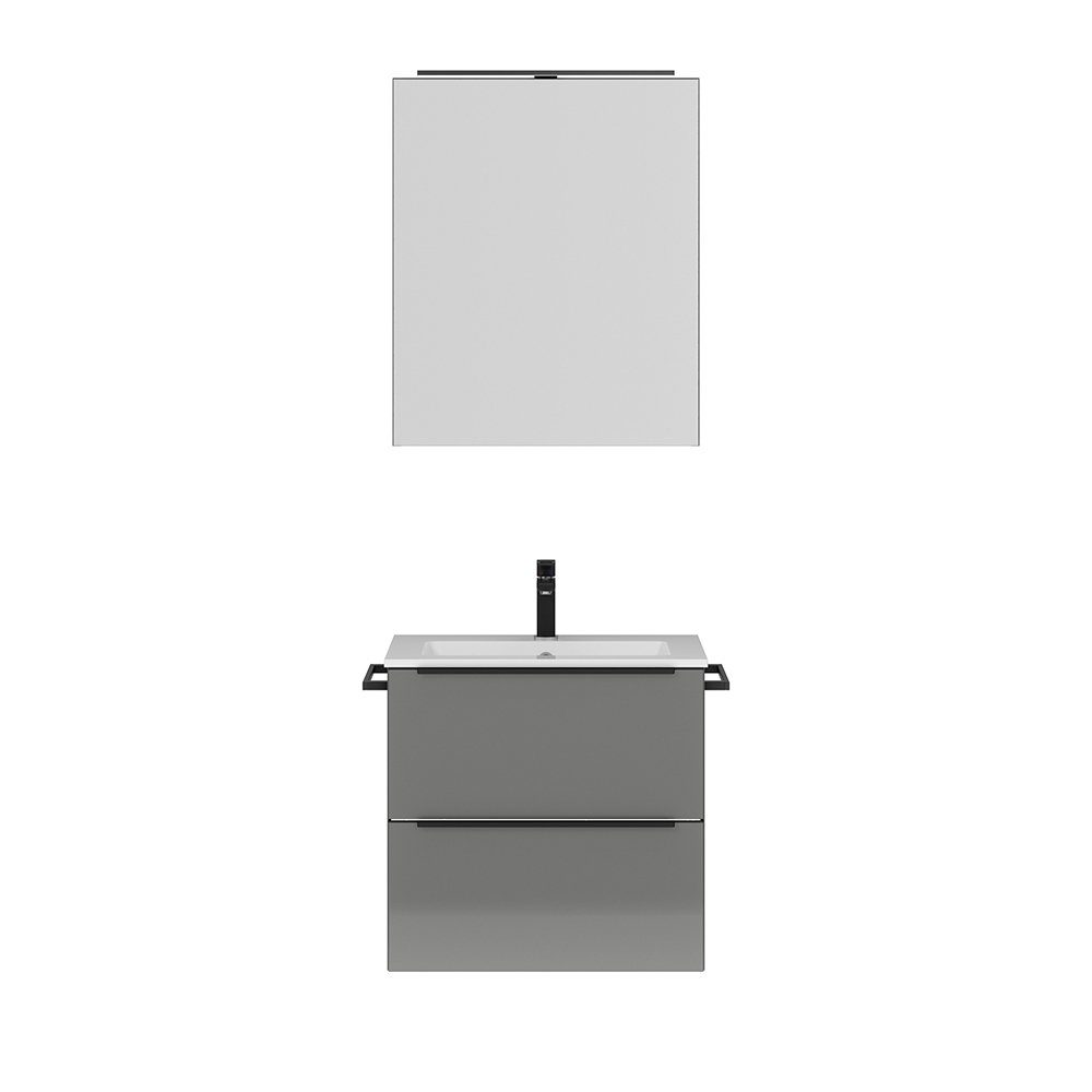 Lomadox Waschtisch Set Palermo 136 Grey Spar Set 2 St 2 Tlg Grau