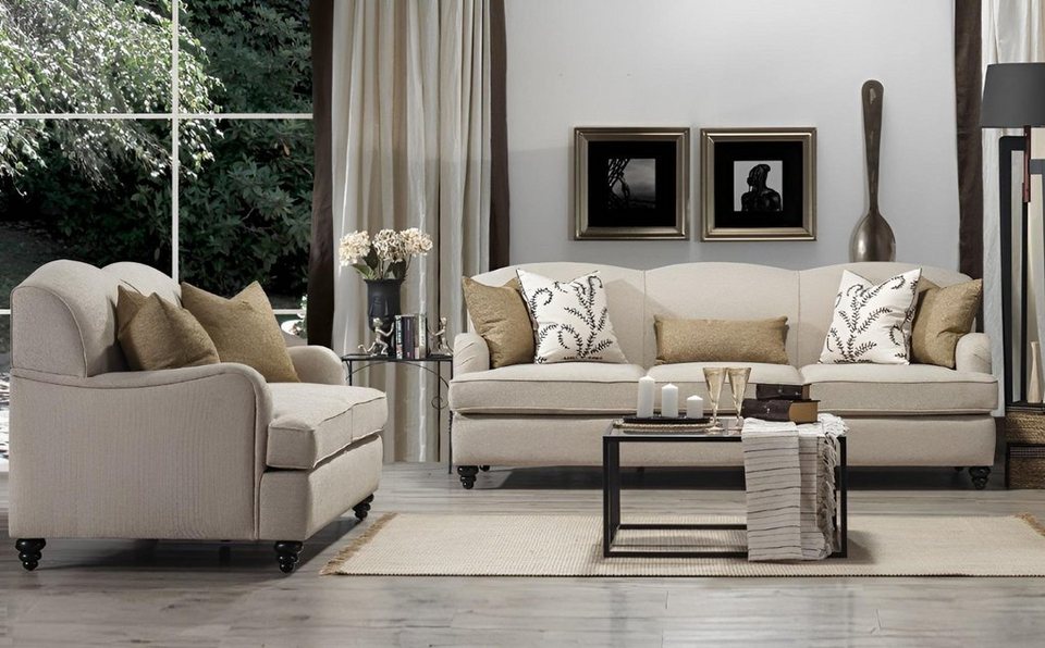 Jvmoebel Wohnzimmer Set Luxus Wohnzimmer Sofagarnitur Zweisitzer Mit