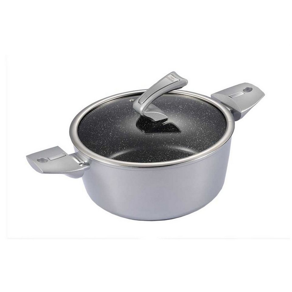 Neuetischkultur Bratentopf Bratentopf Mit Deckel Metallic Silber 24 Cm
