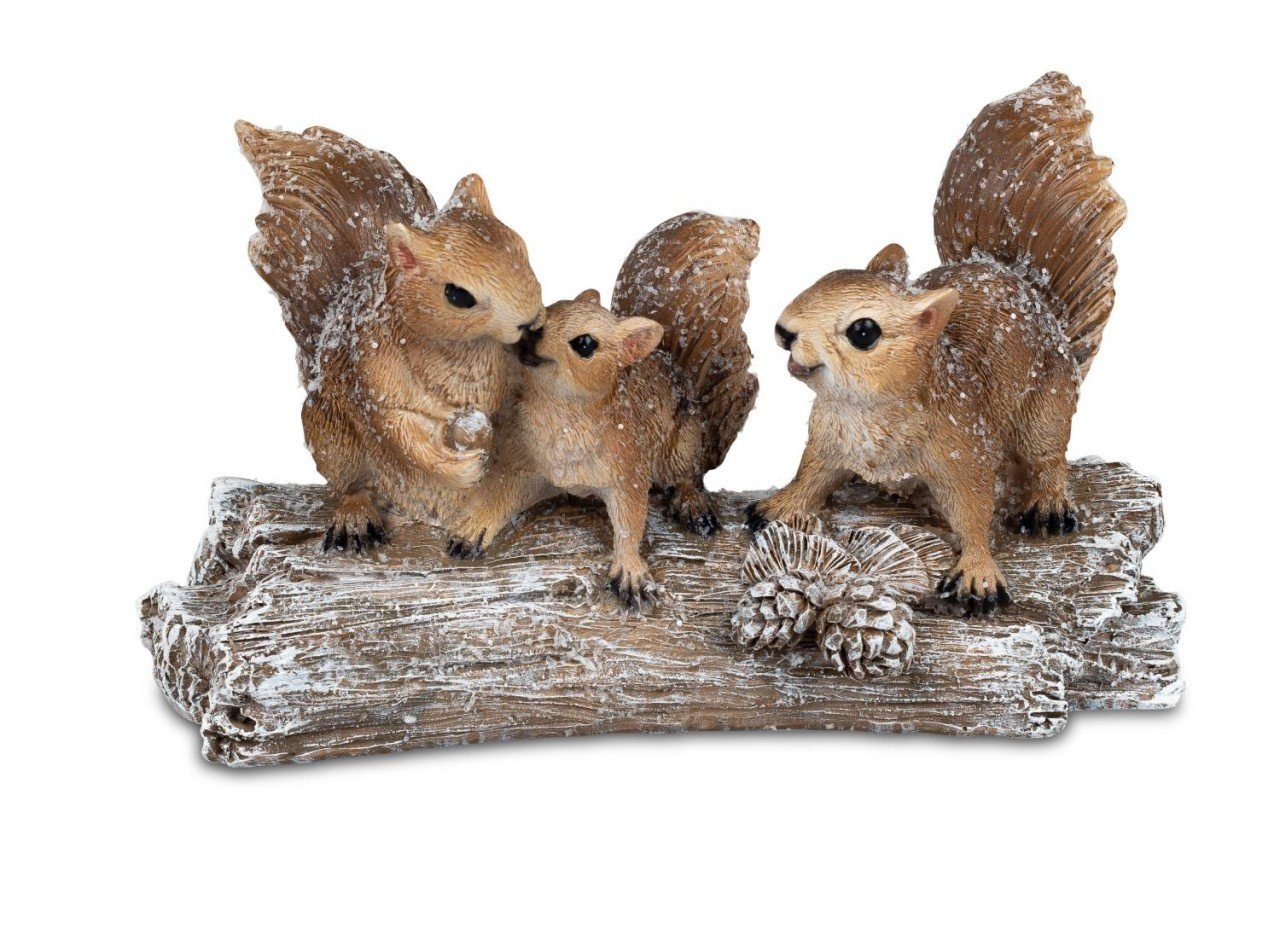 Formano Dekofigur Winterzeit Braun L20cm B10cm H11cm Kunststein