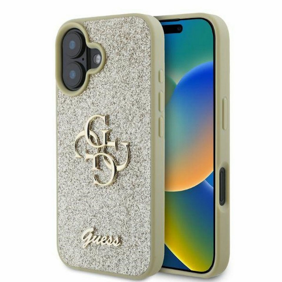 Guess Smartphone Hülle Guess Apple Iphone 16 Fixed Glitter Big 4g
