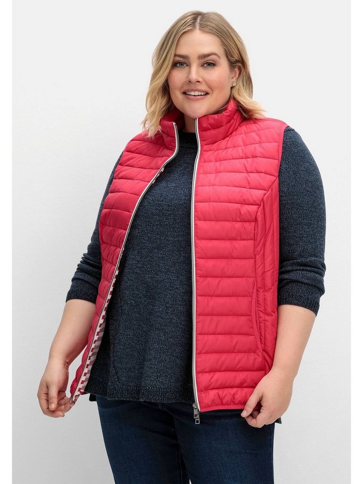 Sheego Steppweste Große Größen Mit 2 Wege Zipper Rot Blau