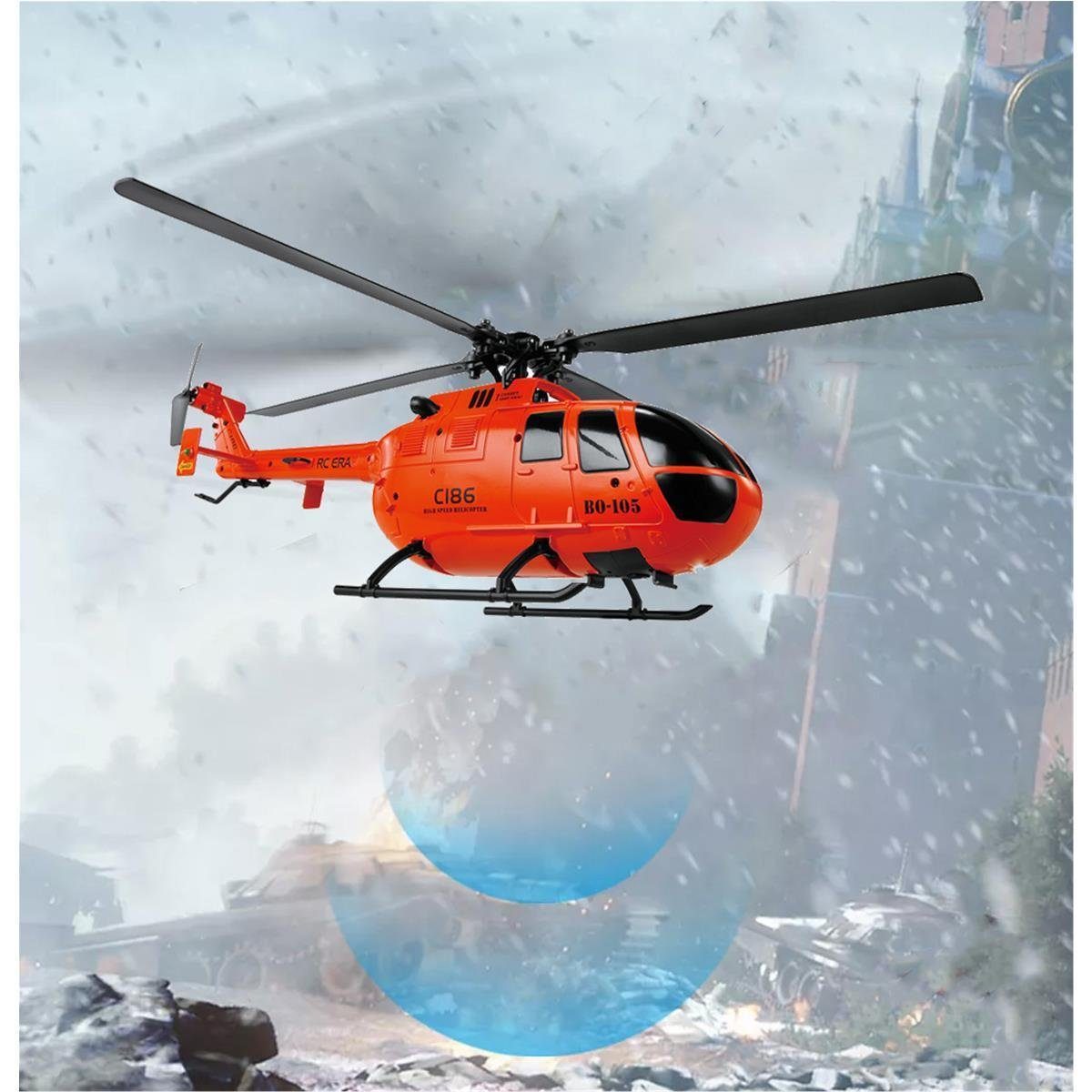 efaso RC-Helikopter C186 RC Hubschrauber BO-105 - RC Helikopter mit LED ...