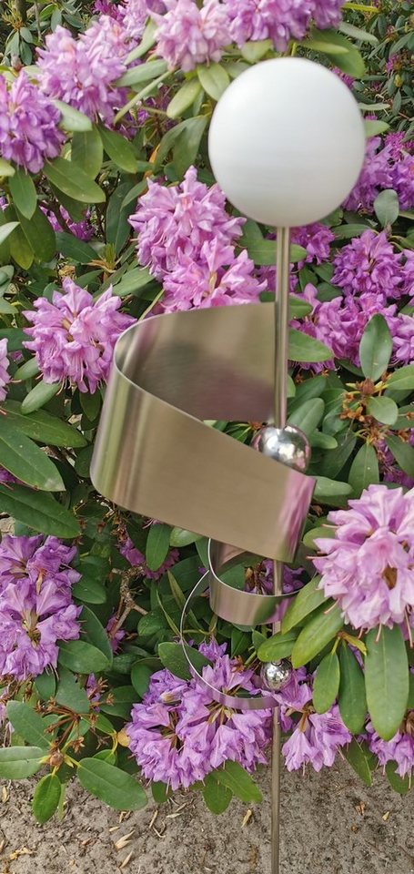 Jürgen Bocker Gartenambiente Gartenstecker Kari 120 Cm Edelstahl Weiß