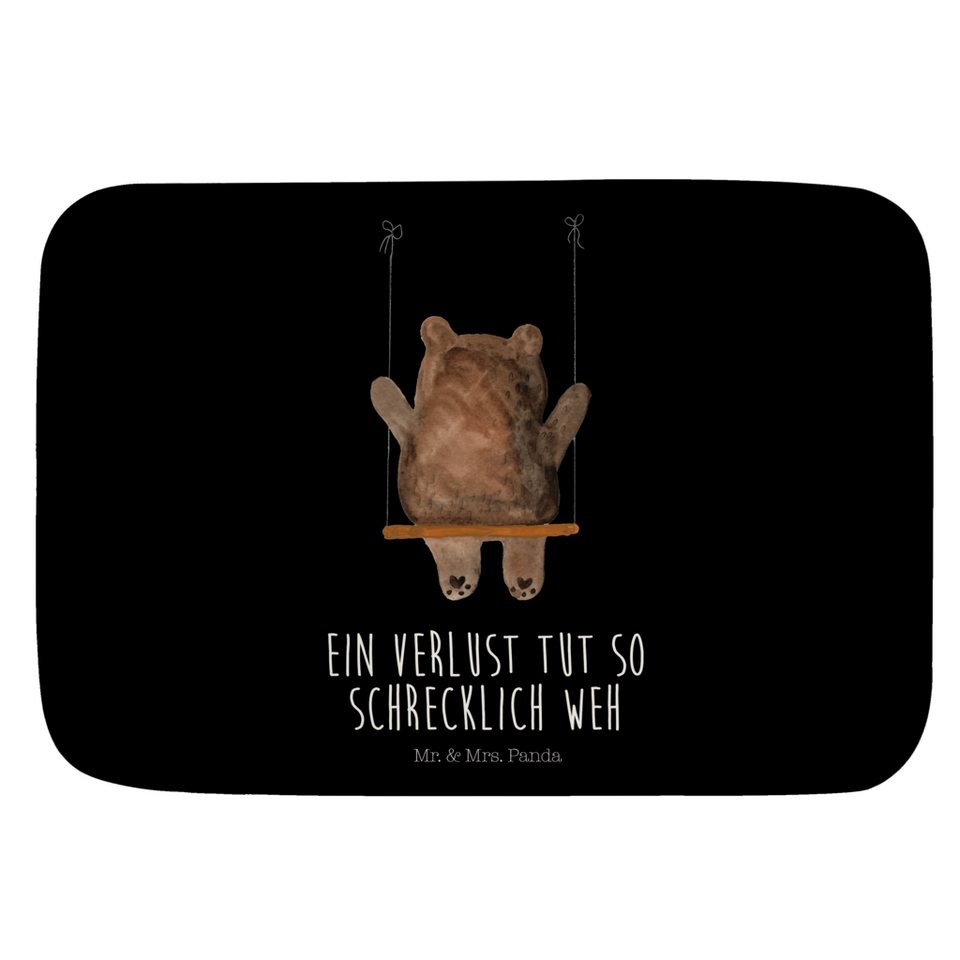 Badematte Bär Schaukel Schwarz Geschenk Bär Verlust Trauer