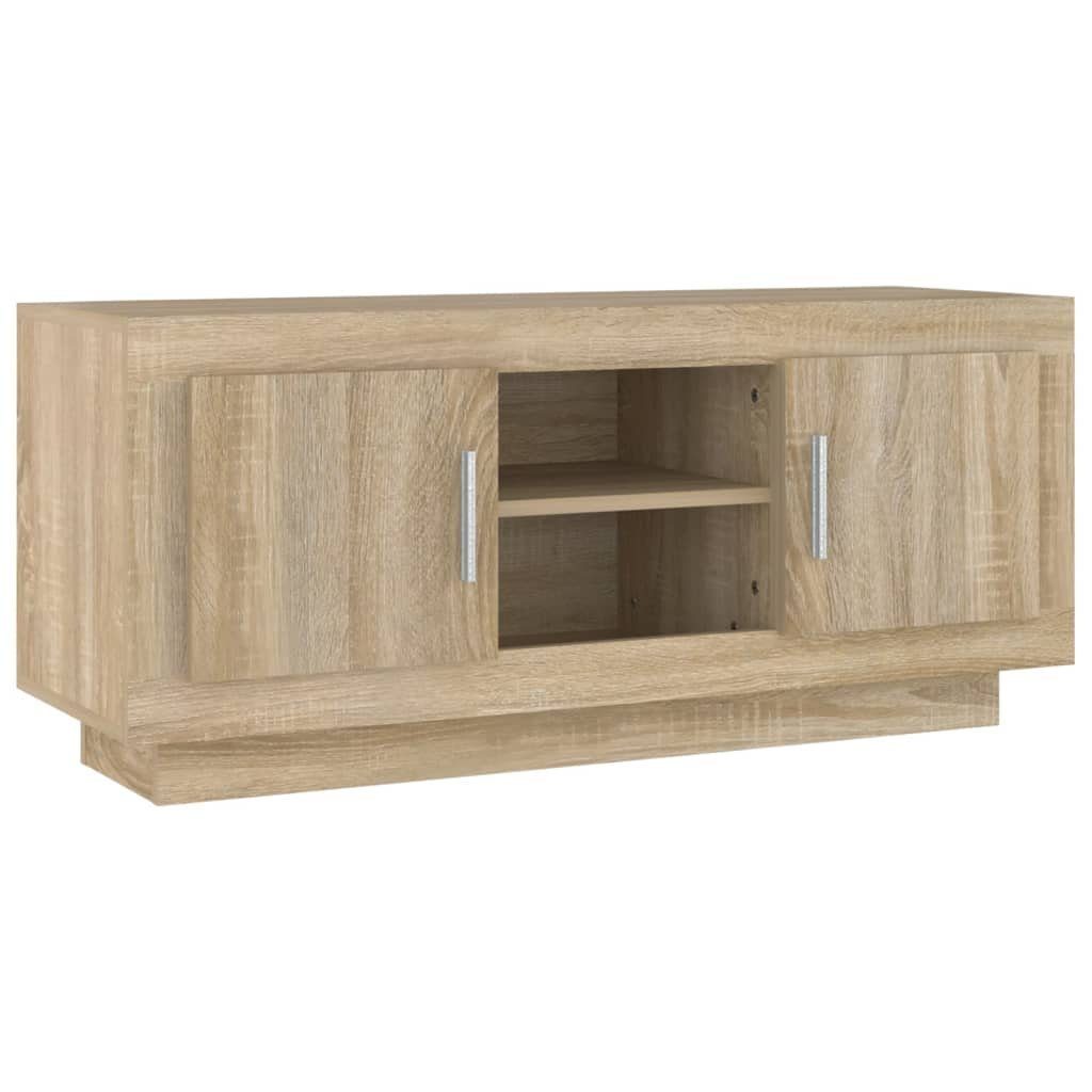 vidaXL Schrankmodule TV-Schrank mit LED-Beleuchtung Sonoma-Eiche 139 ...