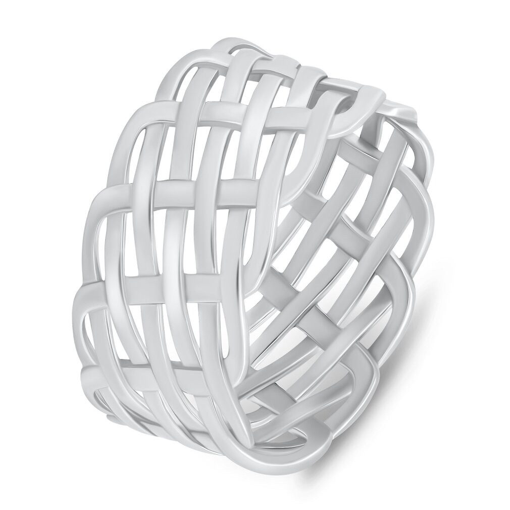 Brilio Silver Fingerring Massiver Silberring RI065W - Kreislauf: 60 mm