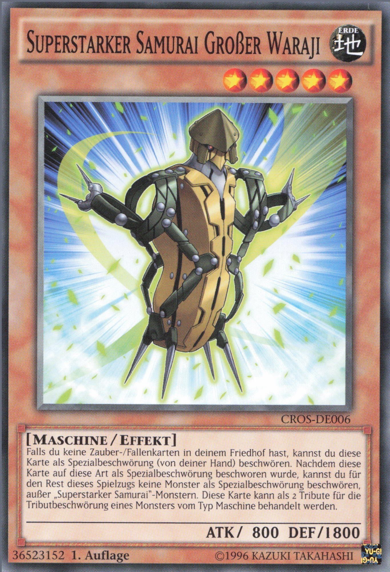 Recollectibles Sammelkarte Yugioh Karte Superstarker Samurai Großer