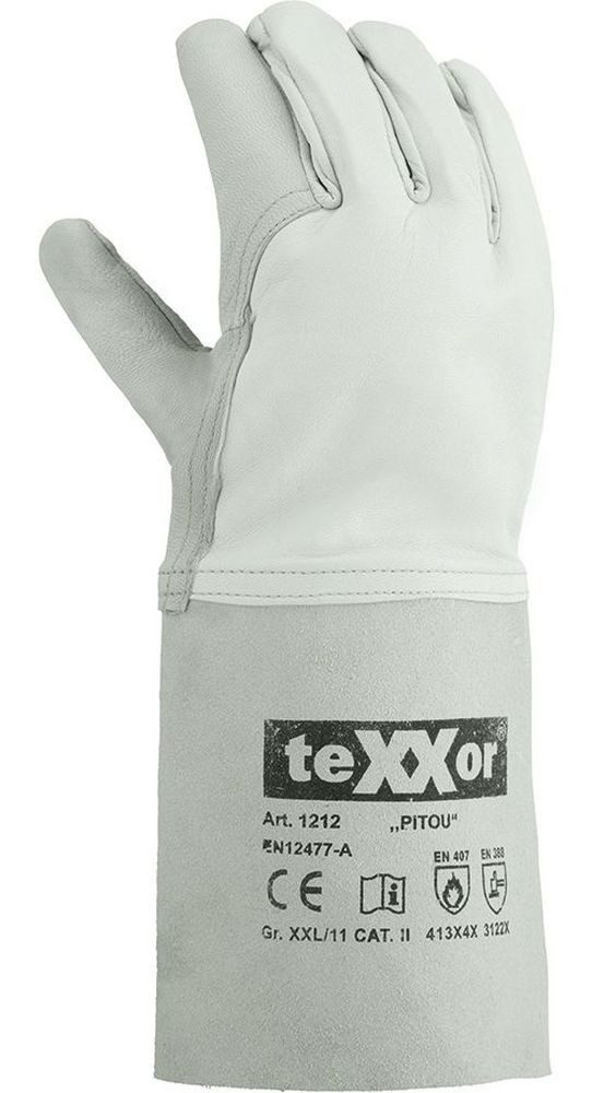Texxor Arbeitshandschuh Set Schweißerhandschuhe Pitou