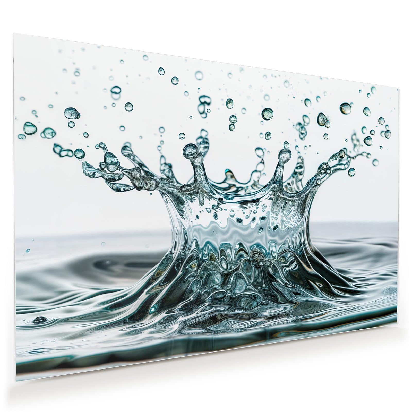 Primedeco Glasbild Wandbild Wassertropfen Splash mit Aufhängung, Strand & Meer (21 verschiedene ...