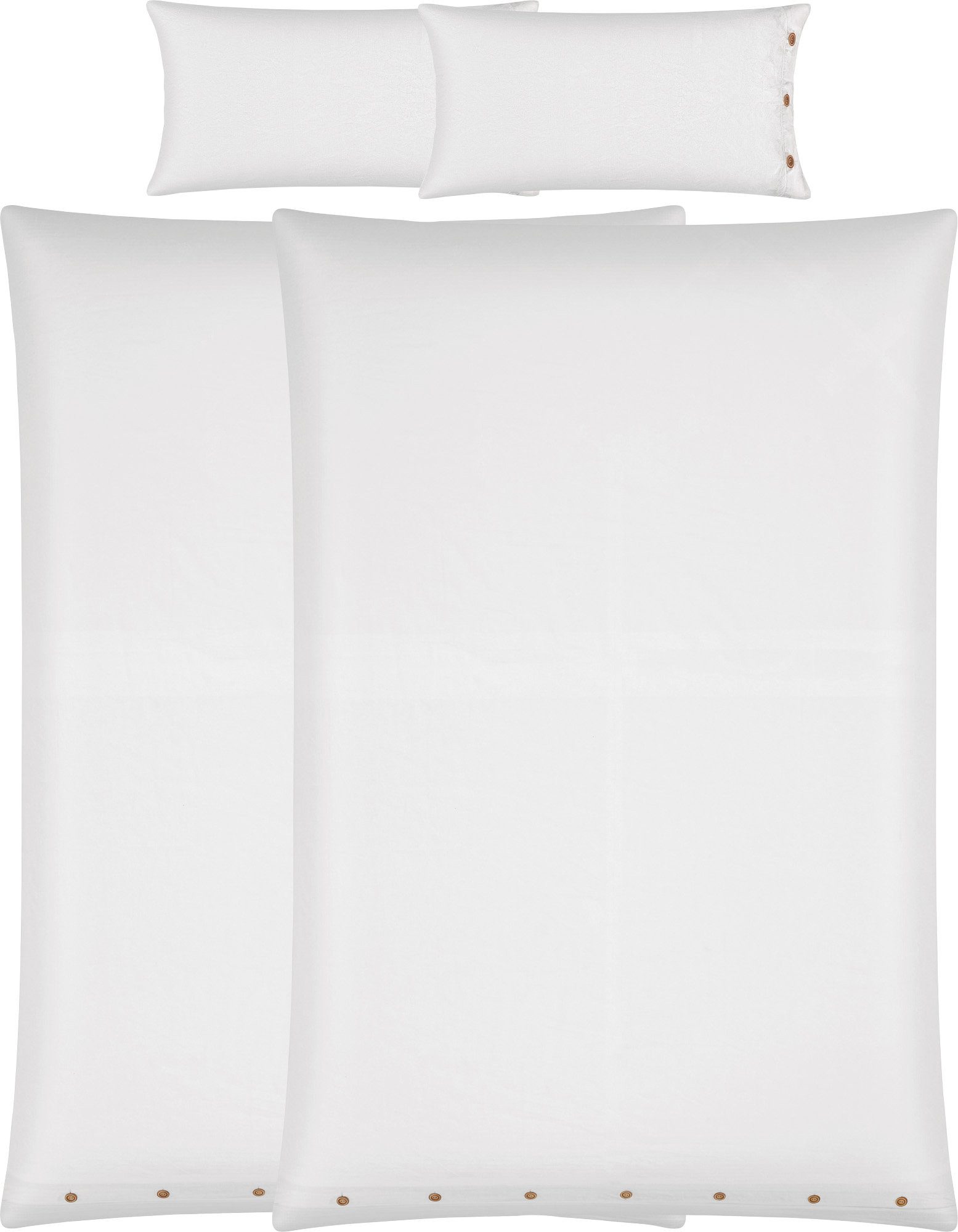 Erwin Müller Bettwäsche Bettwäsche Sparpaket "Deggendorf" 4-tlg., Leinen, Halbleinen Uni, Bettbezug