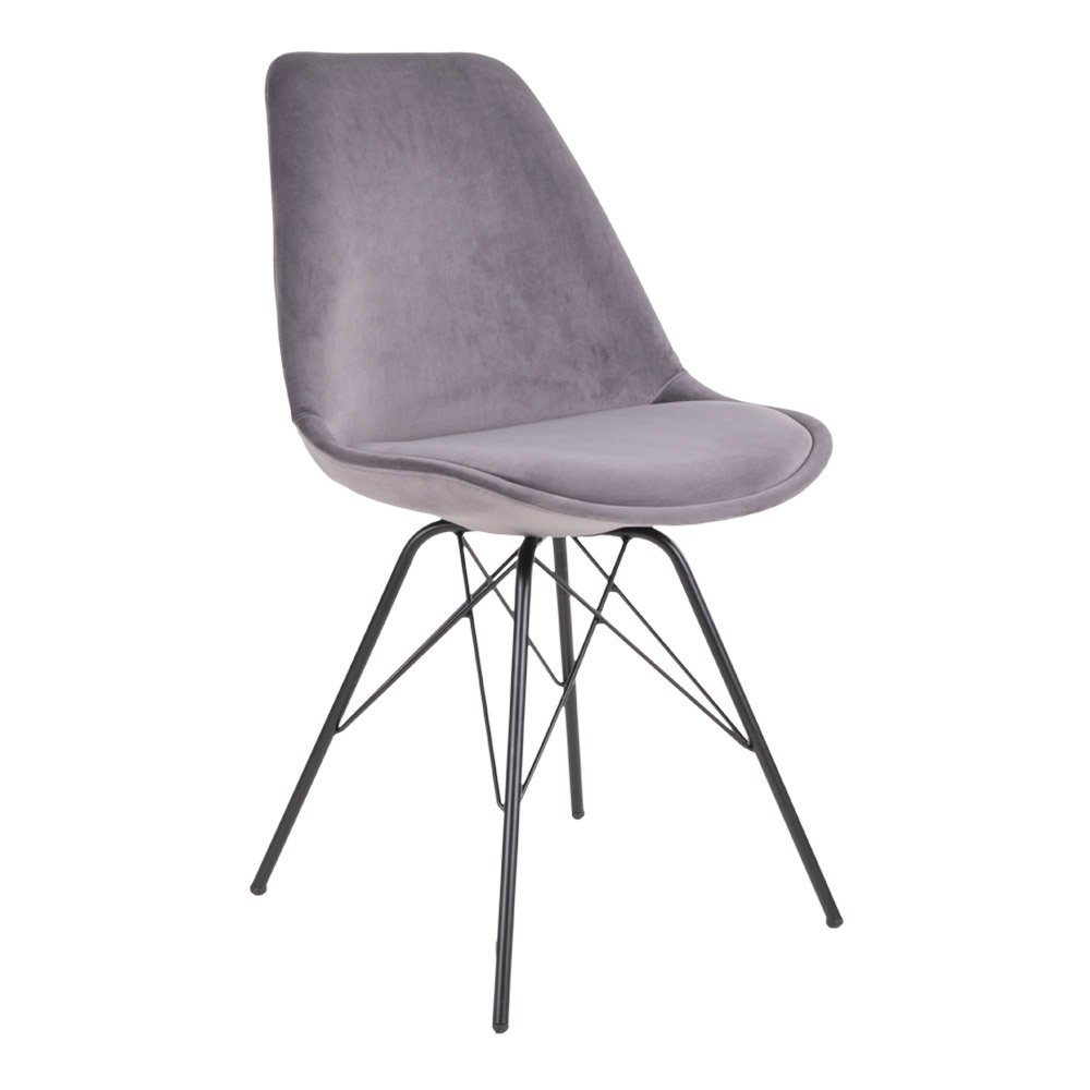 Ebuy24 Esszimmerstuhl 2er Set Olav Esszimmerstuhl Schalenstuhl Grau