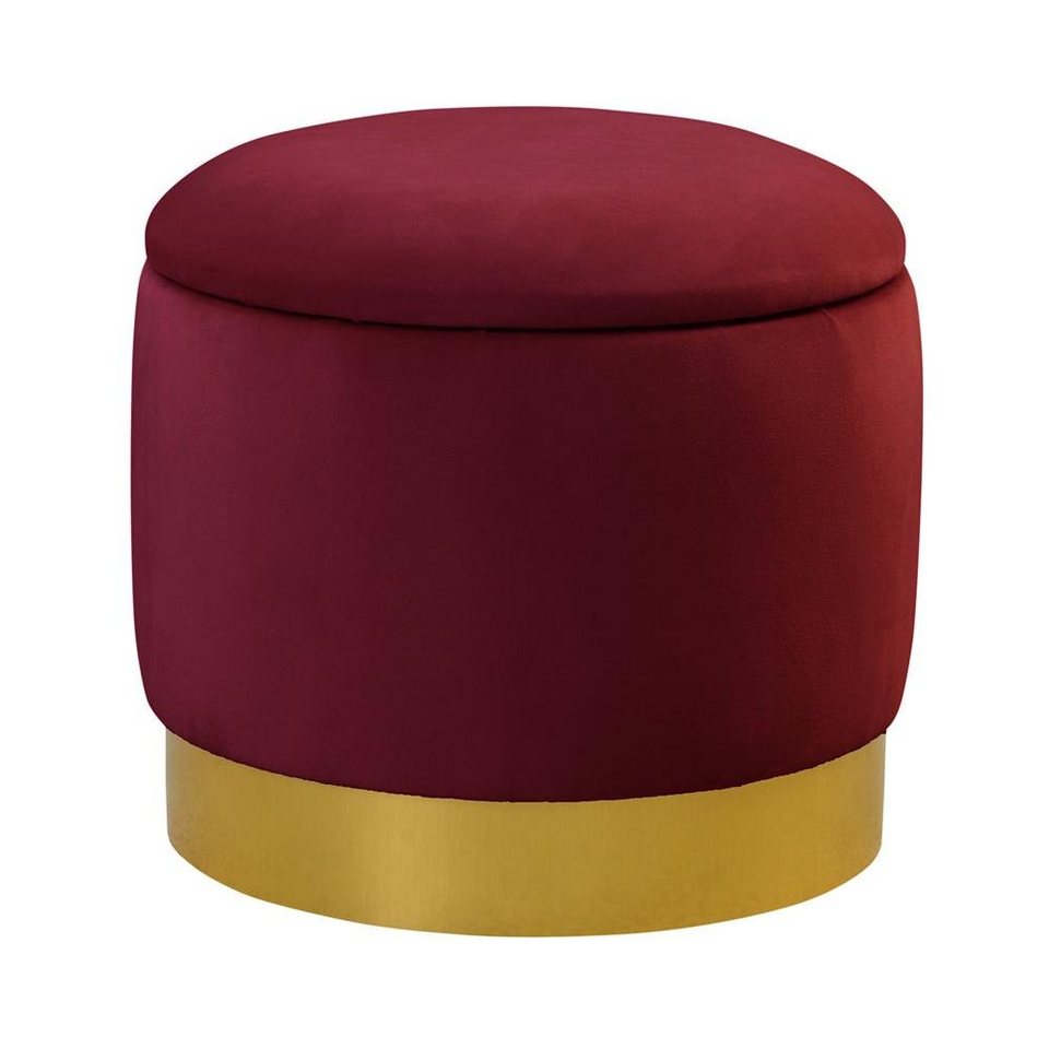 Jvmoebel Hocker Moderner Roter Pouf Fußhocker Rund Hocker Polsterhocker