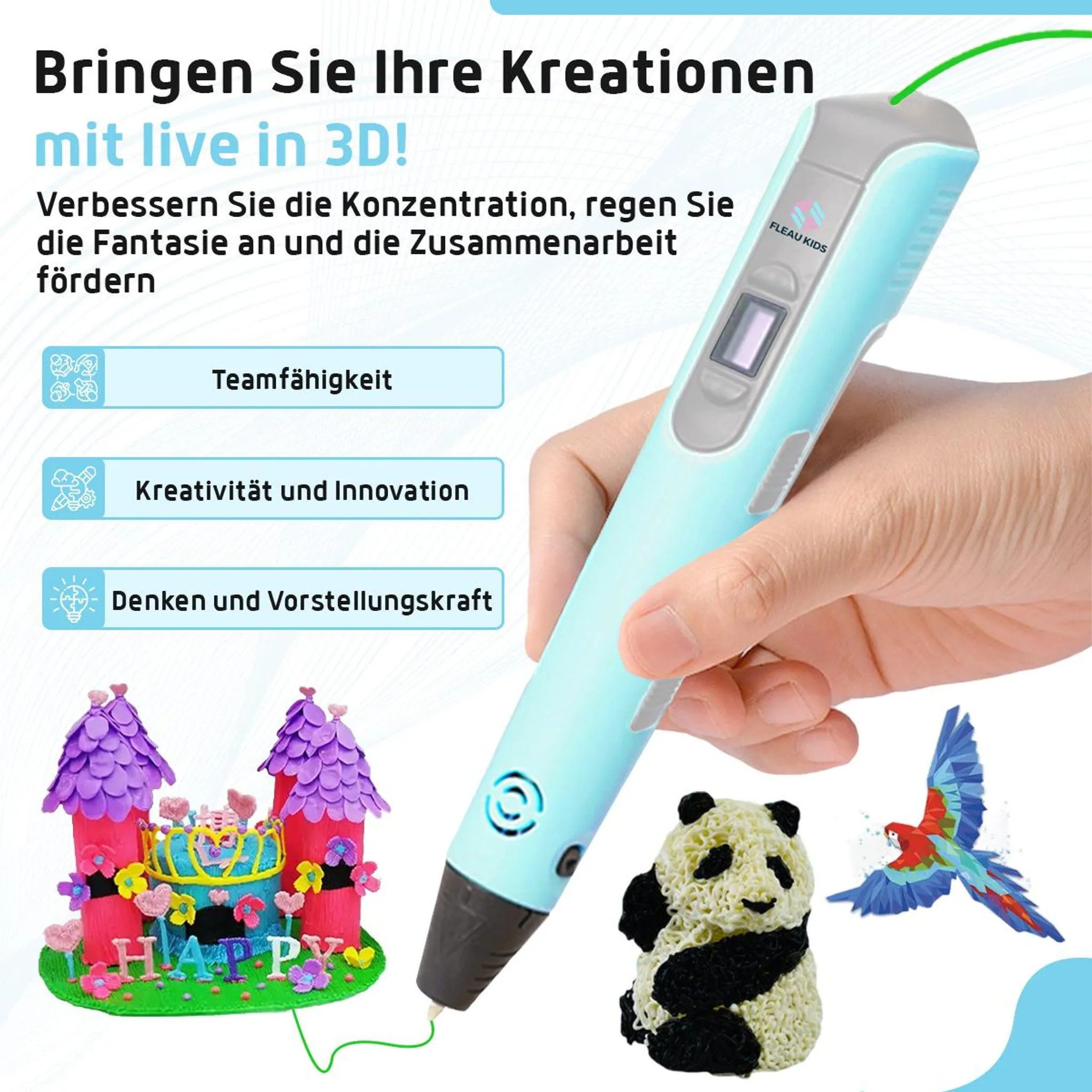 LOFTY 3D-Drucker-Stift 3D Stift, Der 3D Stift, 3D Stift Set, Mit 12 ...