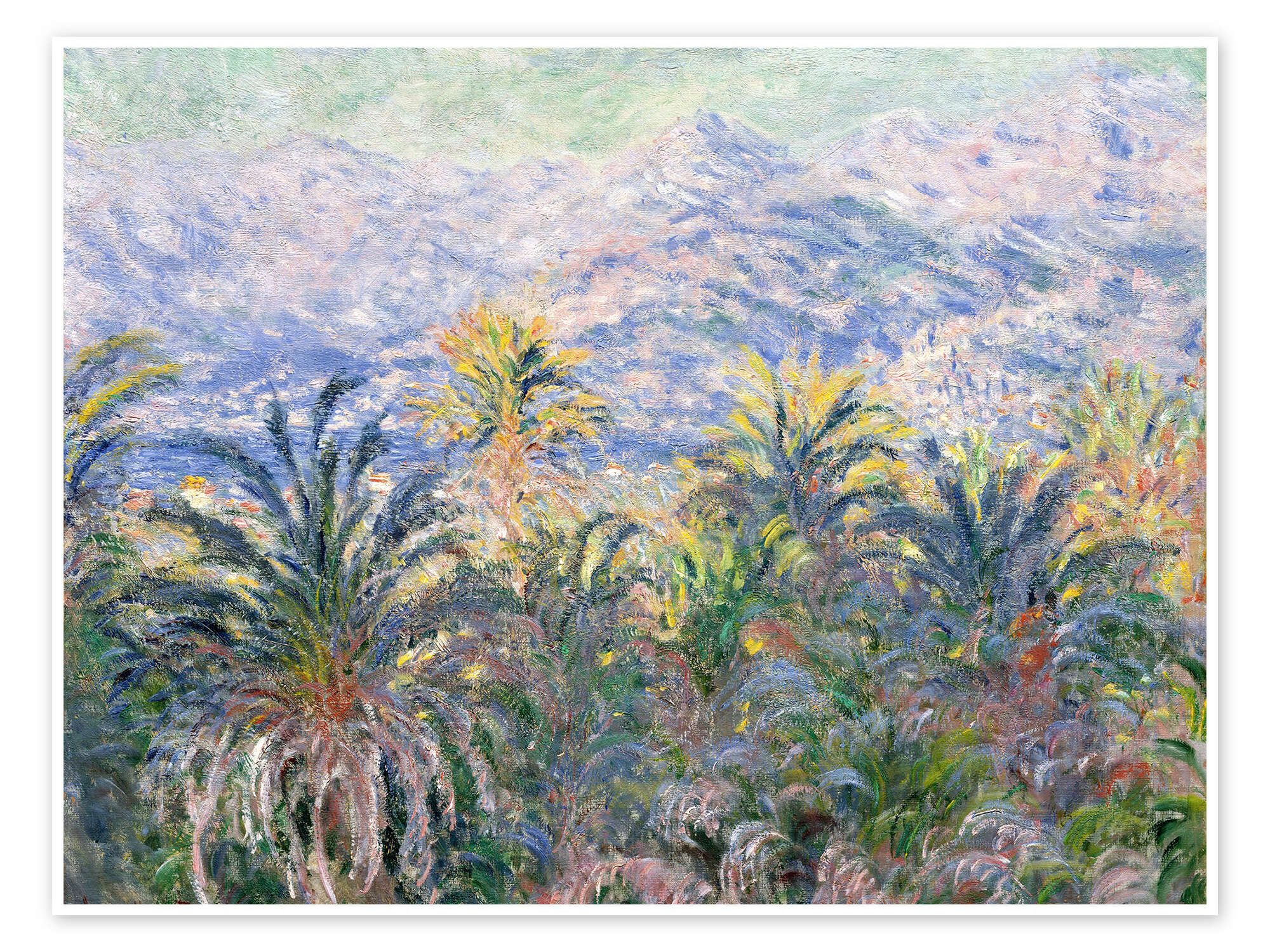 Posterlounge Poster Claude Monet Garten In Bordighera Wohnzimmer