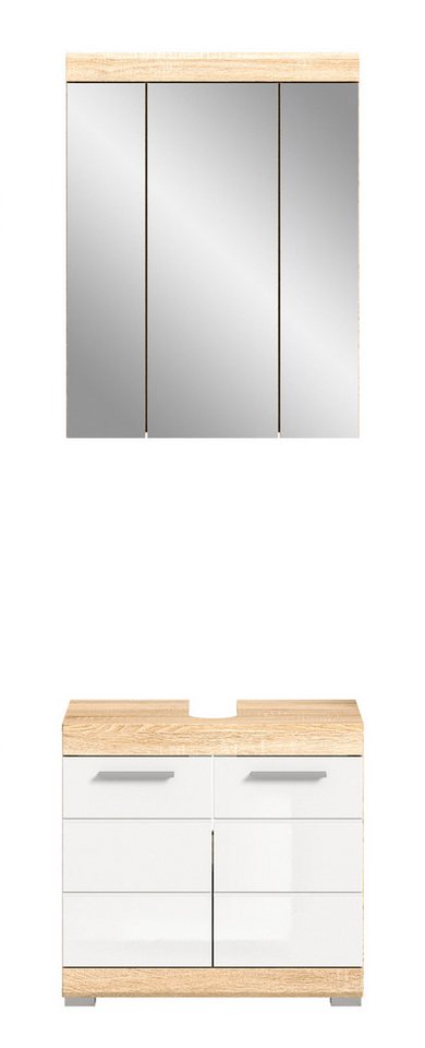 Furnling Badmöbel Set Scott 2 St Bestehend Aus Spiegelschrank Und