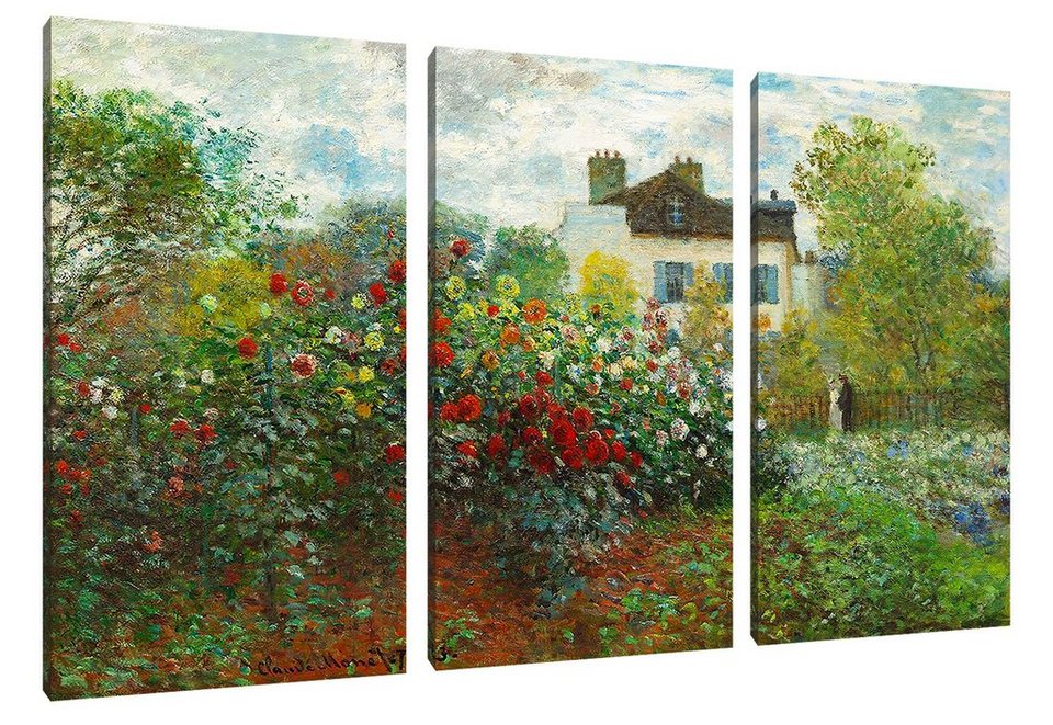 Pixxprint Leinwandbild Claude Monet Des Künstlers Garten In