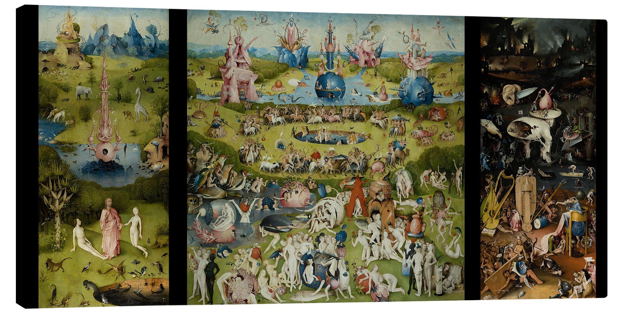 Posterlounge Leinwandbild Hieronymus Bosch Der Garten Der Lüste