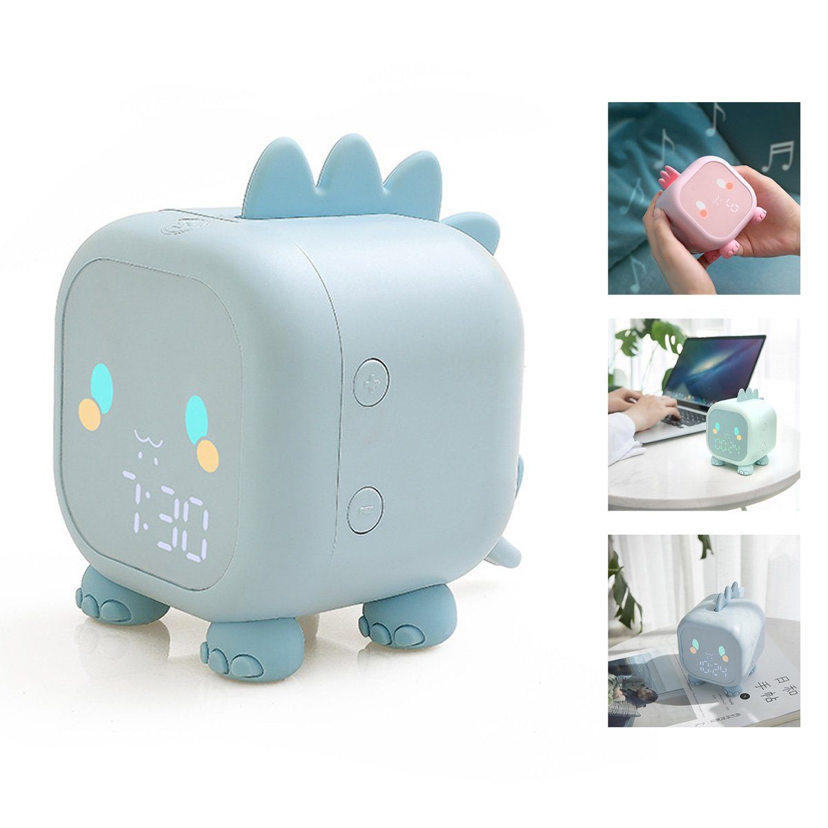 Dopwii Kinderwecker Kinder Dinosaurier Wecker Mit Nachtlicht Timer 6