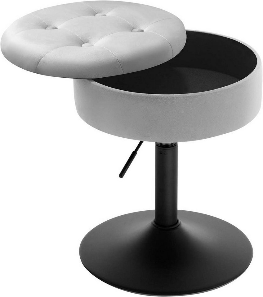 Woltu Drehhocker 1 St Barhocker Mit Stauraum Drehbar Höhenverstellbar