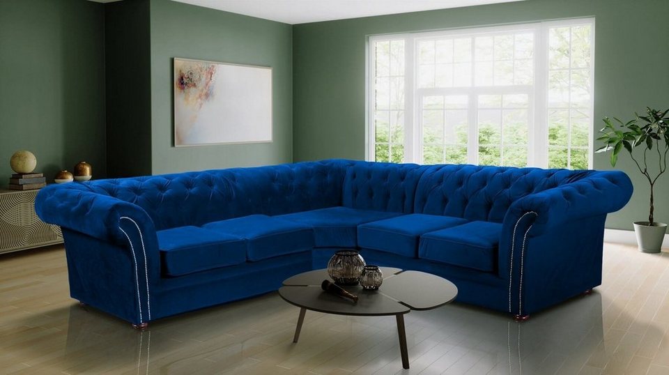 Jvmoebel Ecksofa Chesterfield Ecksofa Wohnlandschaft 245x308 Cm 100