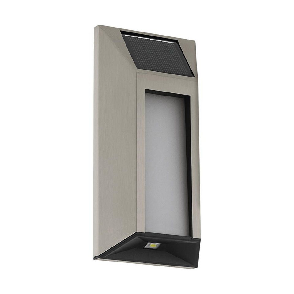 Eglo Led Solarleuchte Led Solar Wandleuchte Z In Edelstahl 2w Ip44