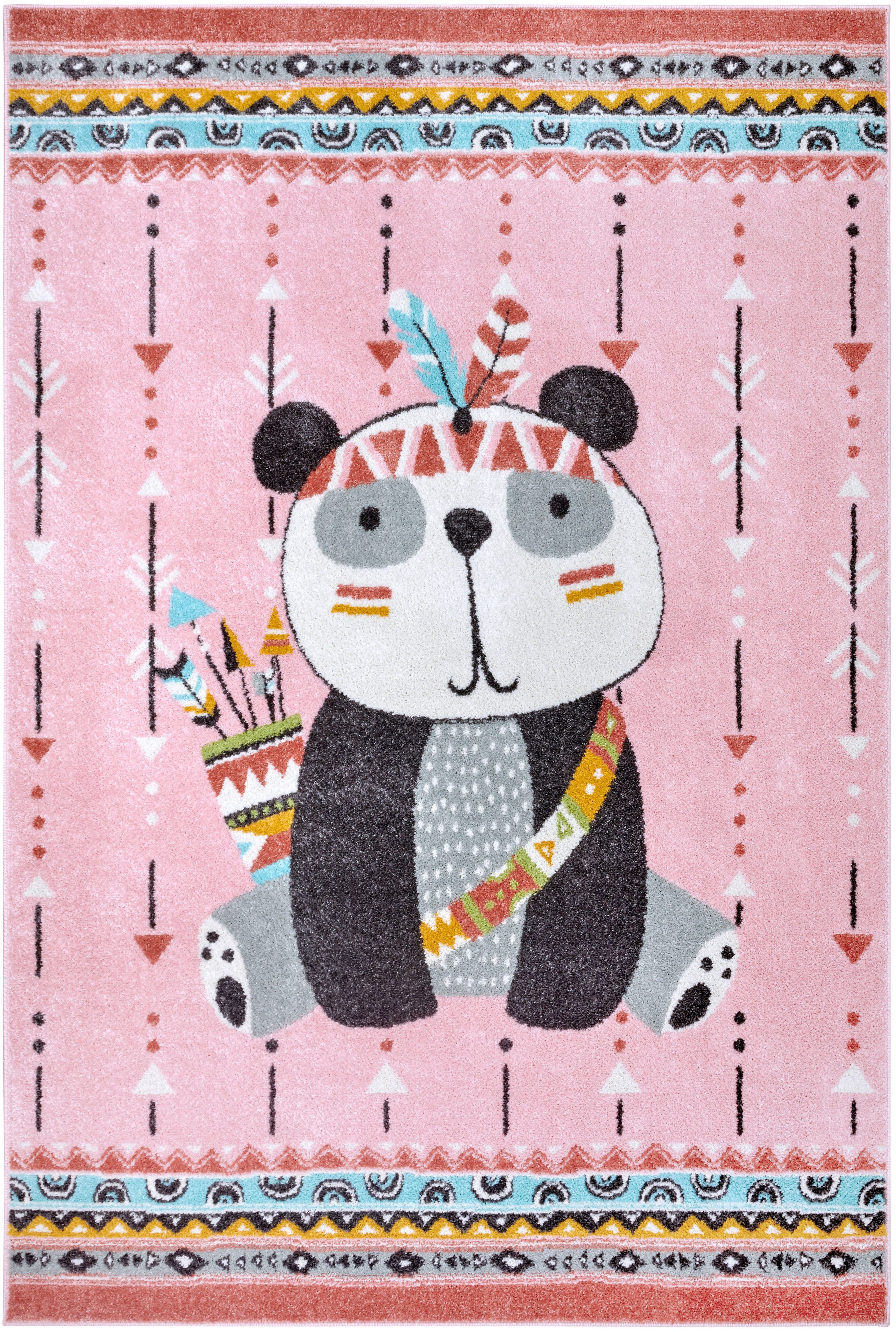 Hanse Home Kinderteppich Adventures Panda Rechteckig Höhe 7 Mm