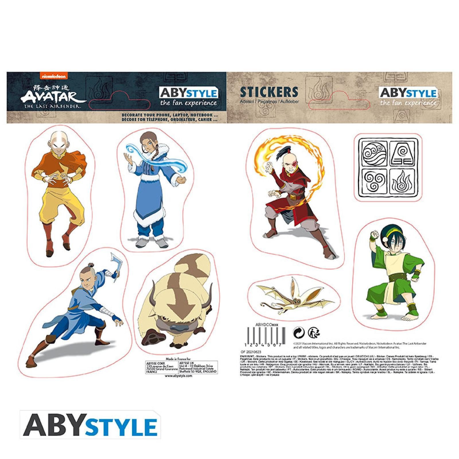 ABYstyle Sticker AVATAR - Stickers - 16x11cm/ 2 sheets - Group