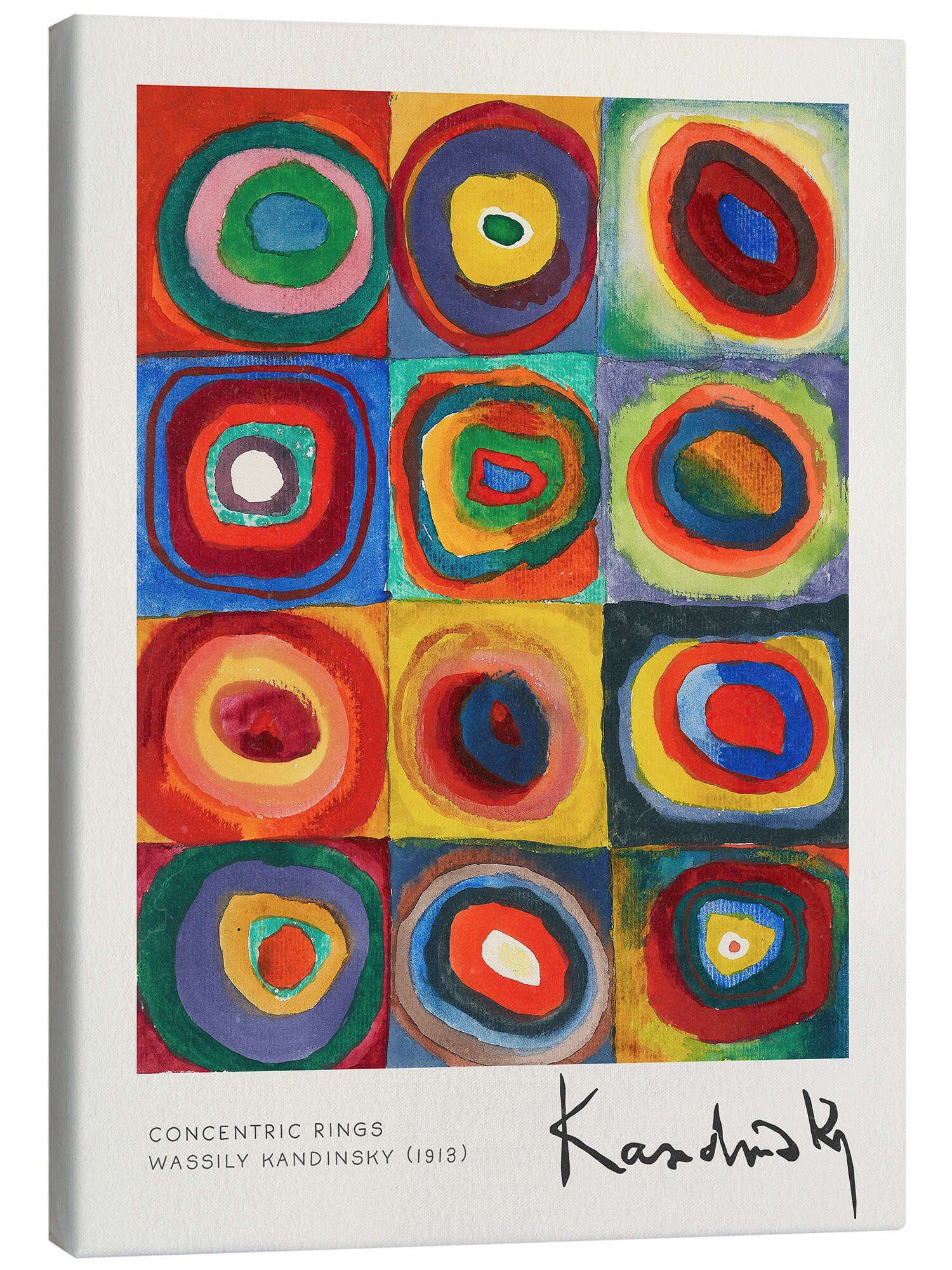 Posterlounge Leinwandbild Wassily Kandinsky Konzentrische Kreise