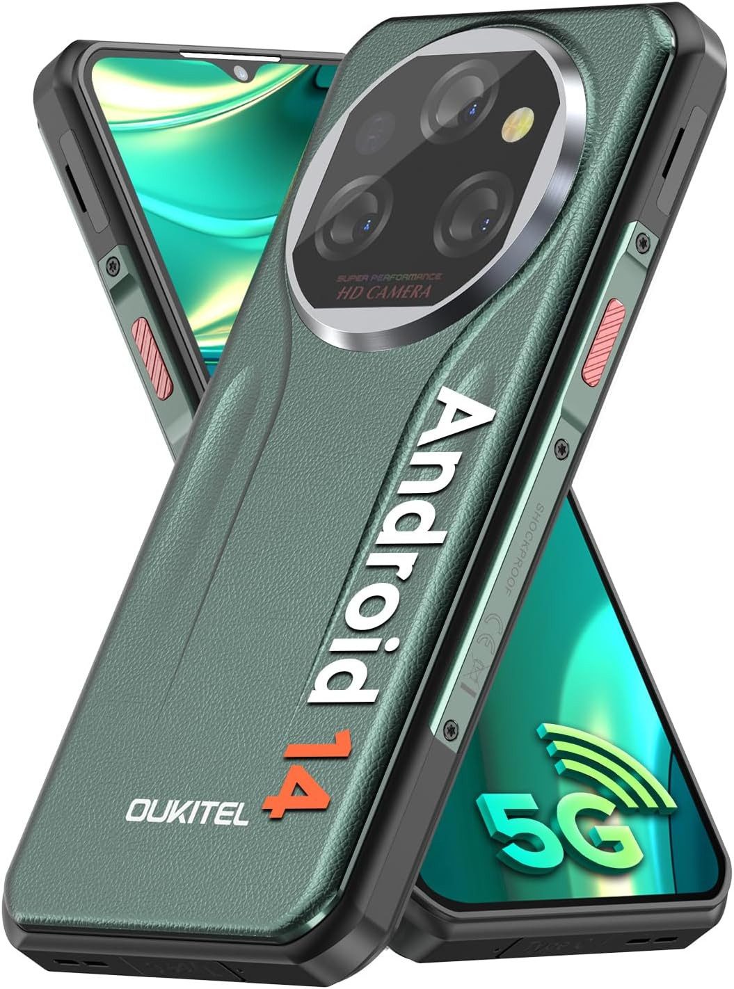OUKITEL WP39 5G 24+256GB Outdoor Smartphone (16,76 cm/6.6 Zoll, 256 GB Speicherplatz, 64 MP ...