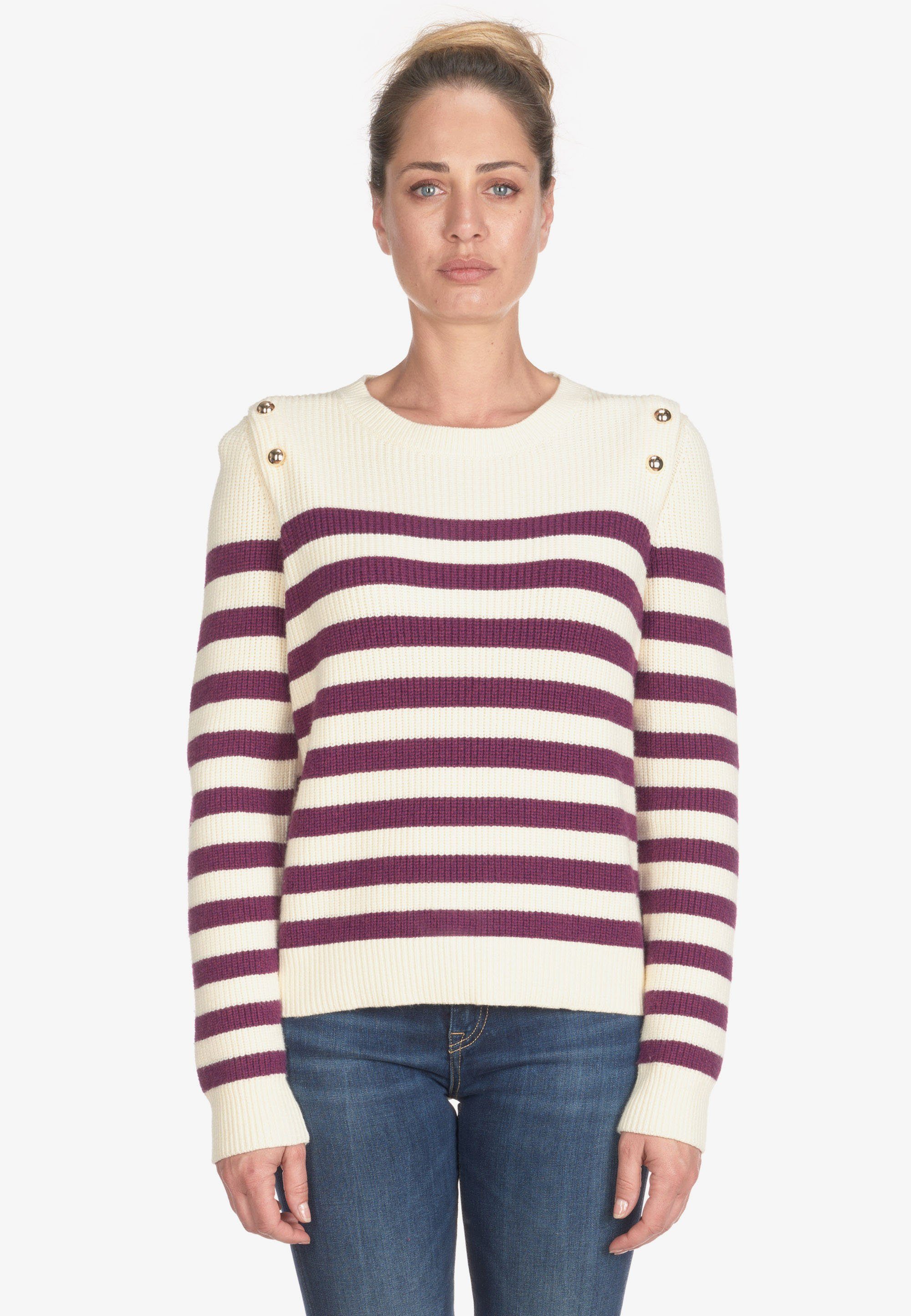 Le Temps Des Cerises Strickpullover Fania Mit Angesagtem Streifen Muster