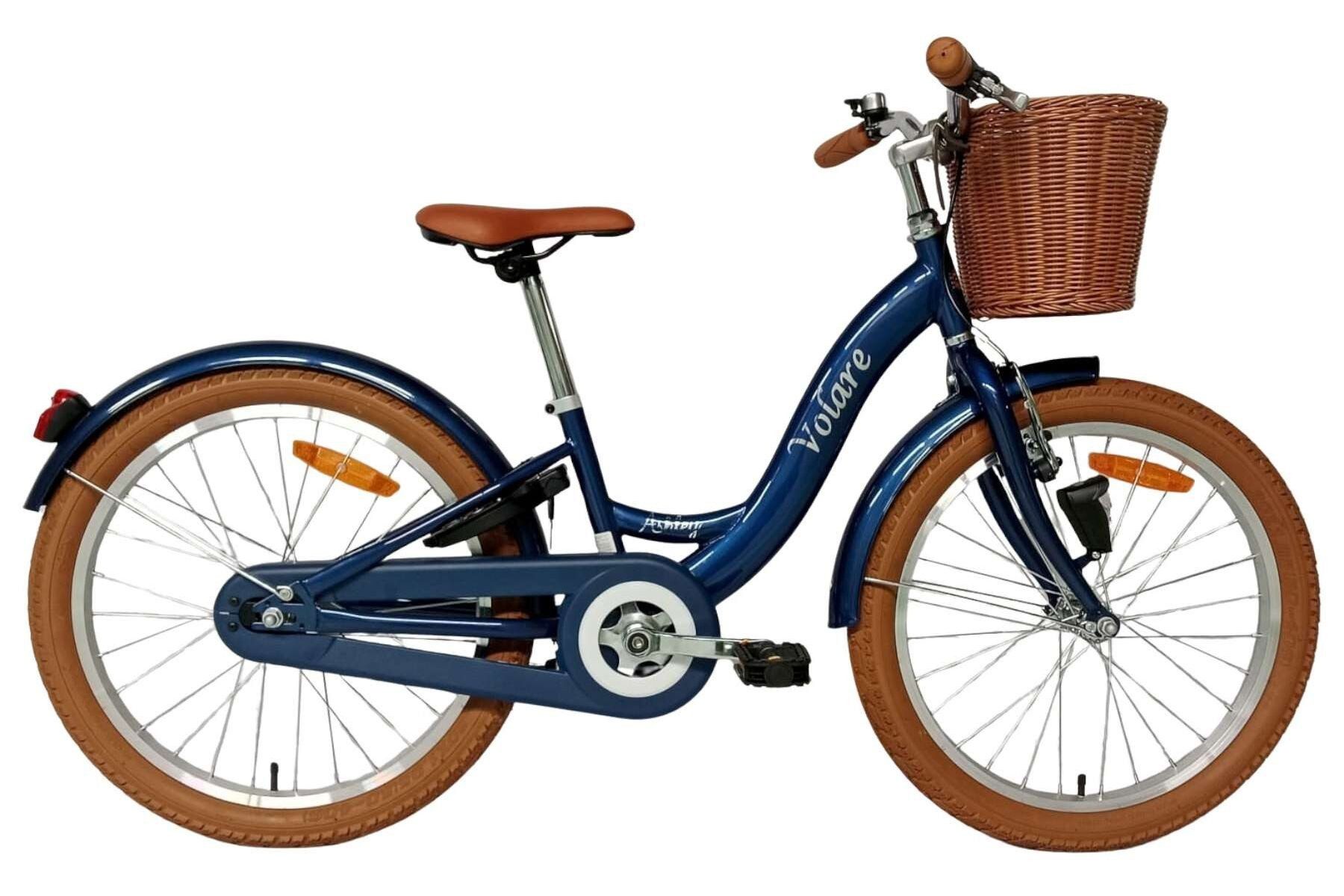 Volare Kinderfahrrad Ashley Mädchen 20 Zoll Dunkelblau mit Korb ...
