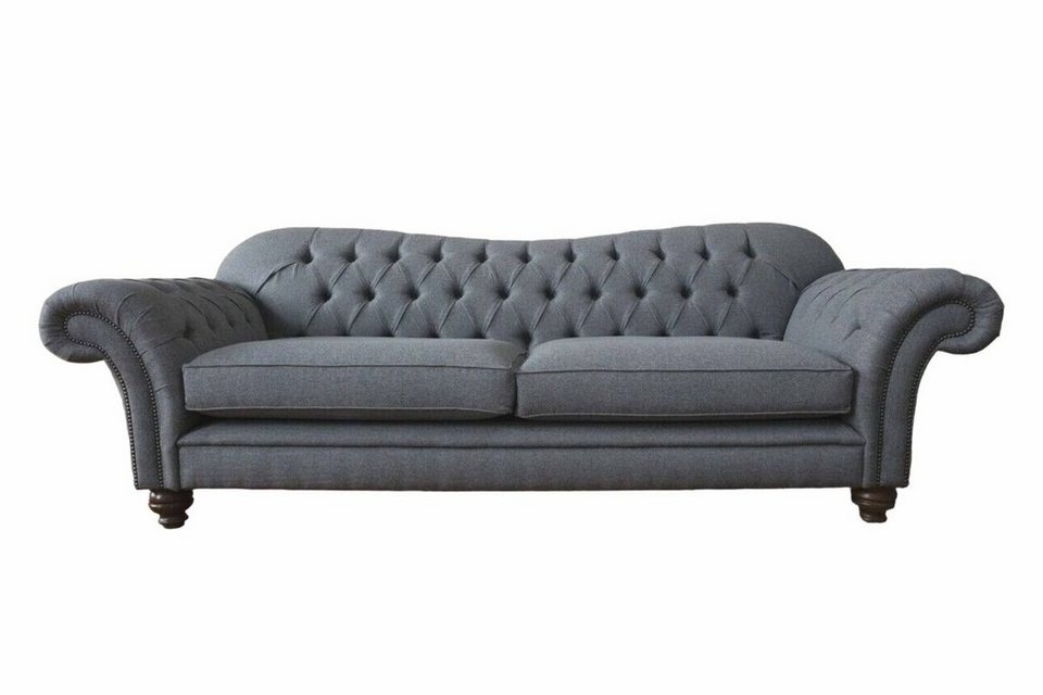 Jvmoebel Sofa Modernes Sofa 3 Sitzer Luxus Textil Couch Grau Sofas