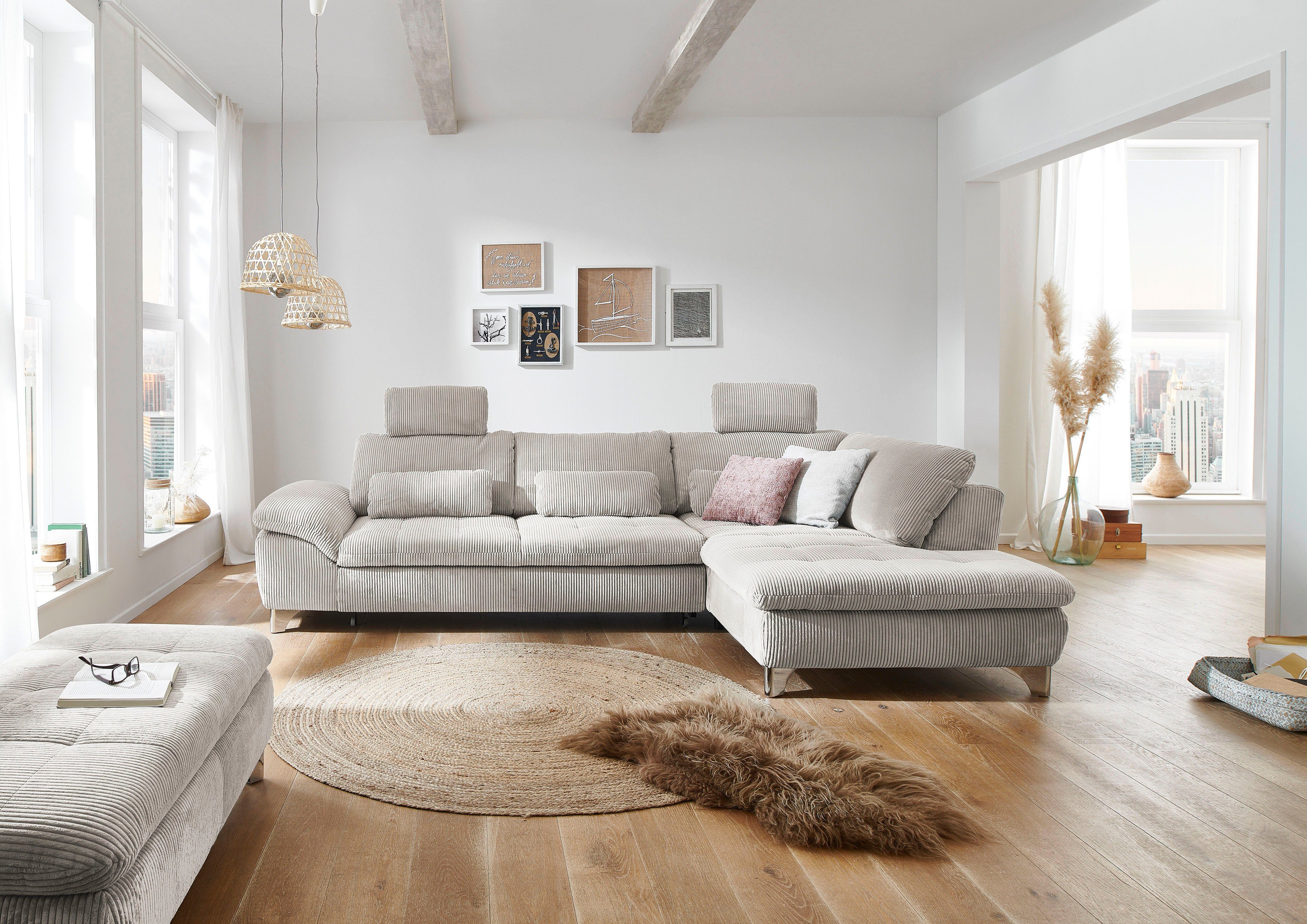 Die Planbar Ecksofa Mp In14007 L Form Wahlweise Mit Bettfunktion Und
