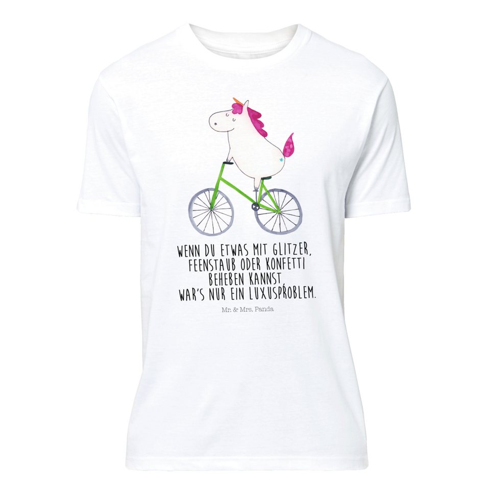 Mr And Mrs Panda T Shirt Einhorn Radfahrer Weiß Geschenk Pegasus