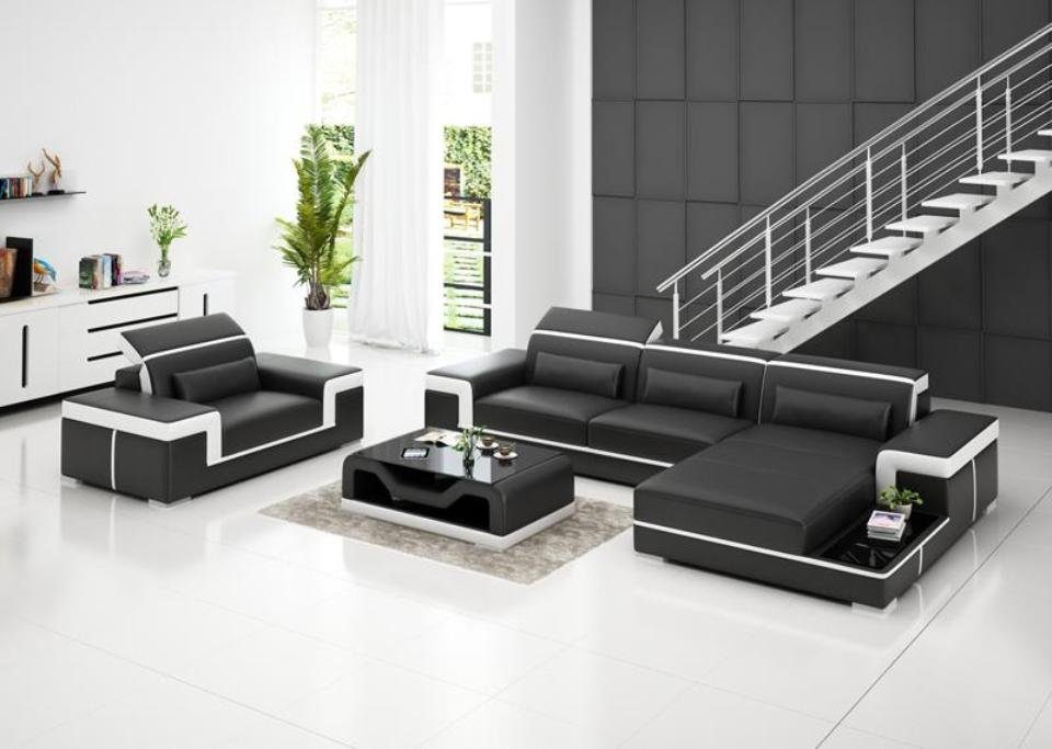 JVmoebel Ecksofa, Ecksofa Set Couch Polster Eck Garnitur + Sessel L ...