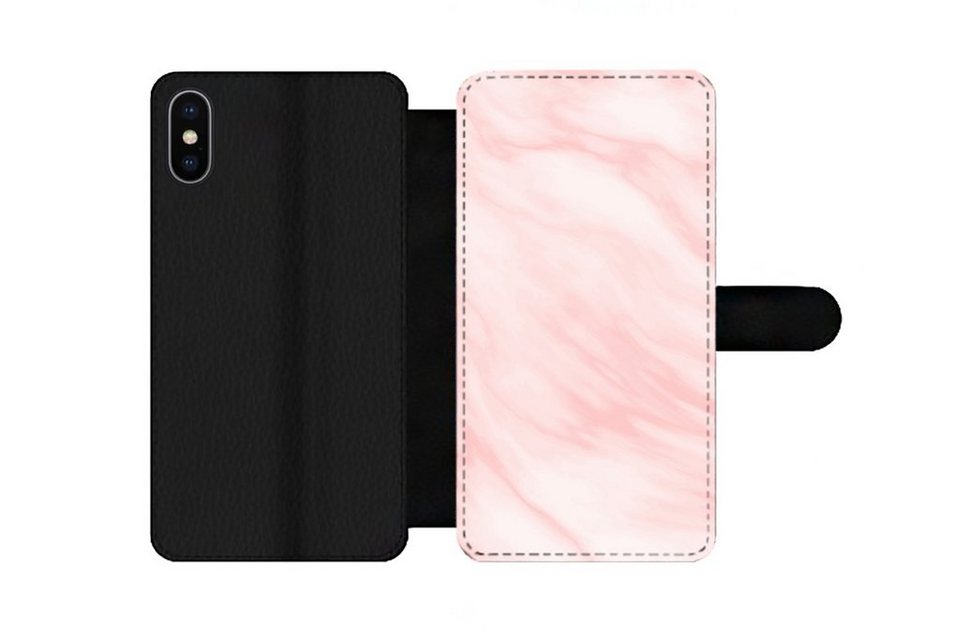 Muchowow Handyhülle Marmor Rosa Weiß Luxus Marmoroptik