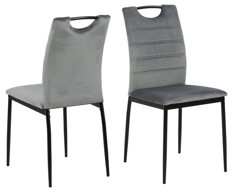 Freiraum Polsterstuhl Dia 4er Set 4er Set In Grau Polyester