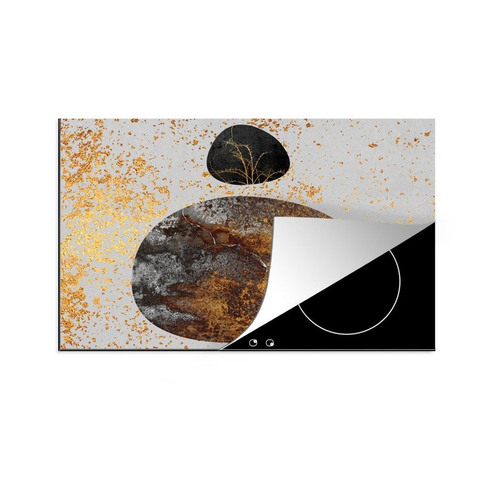 Muchowow Herdblende Abdeckplatte Abstrakt Raum Gold Vinyl 1