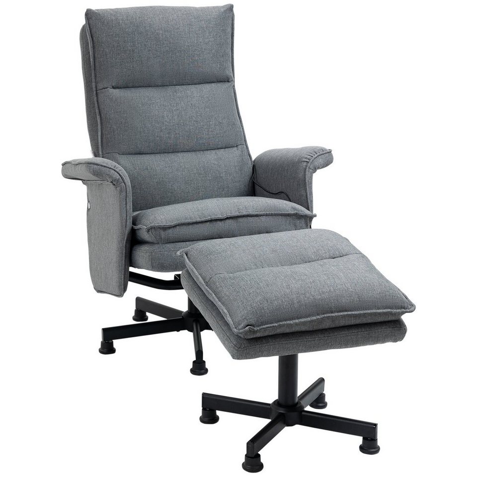 Homcom Massagesessel Massageliege Mit Fußhocker